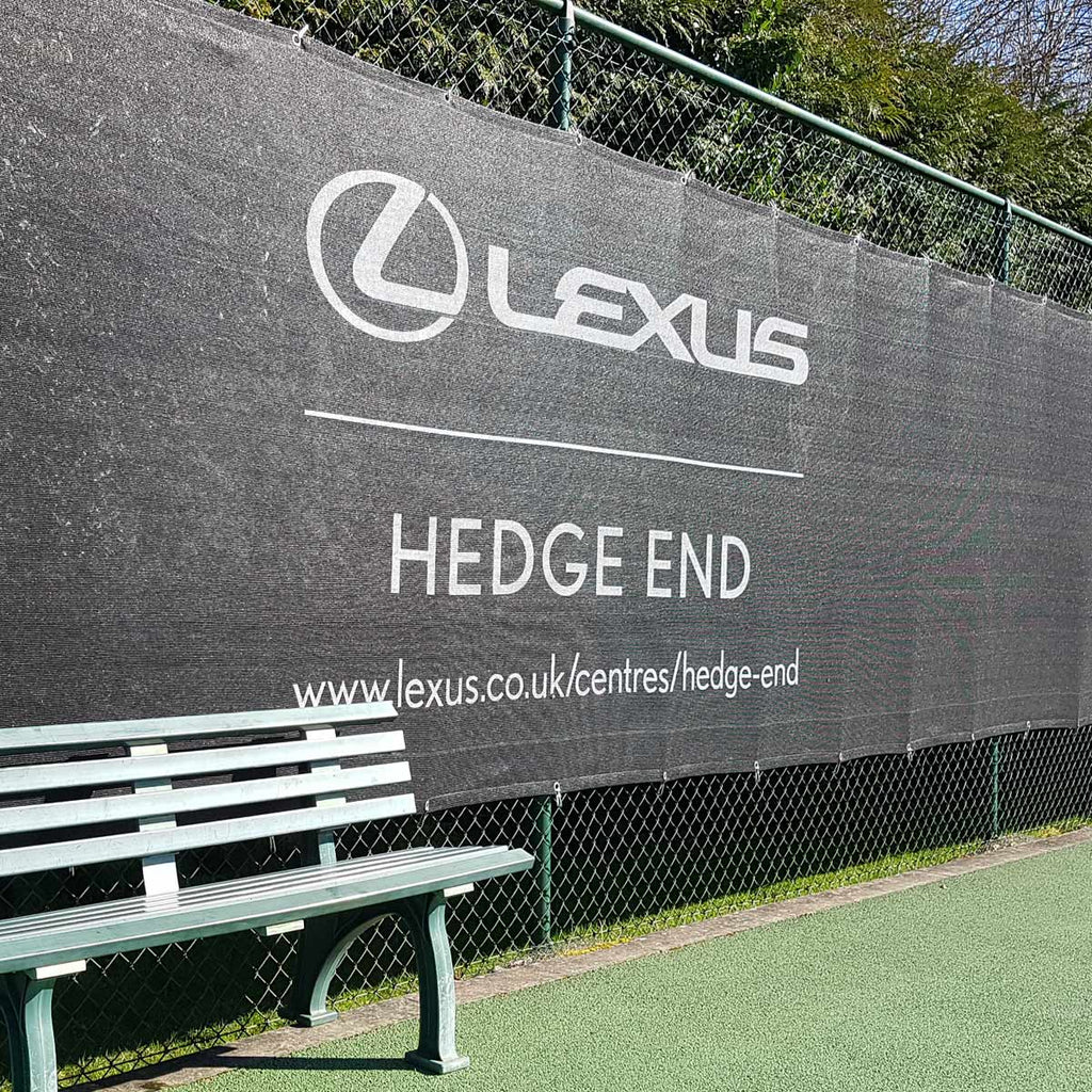 Tennis Windbreak Panels 12m x 2m Including Single Colour Custom Print ...